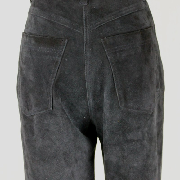 jaeger | Jeans | Vintage Jaeger Black Suede Leather Jeans | Poshmark